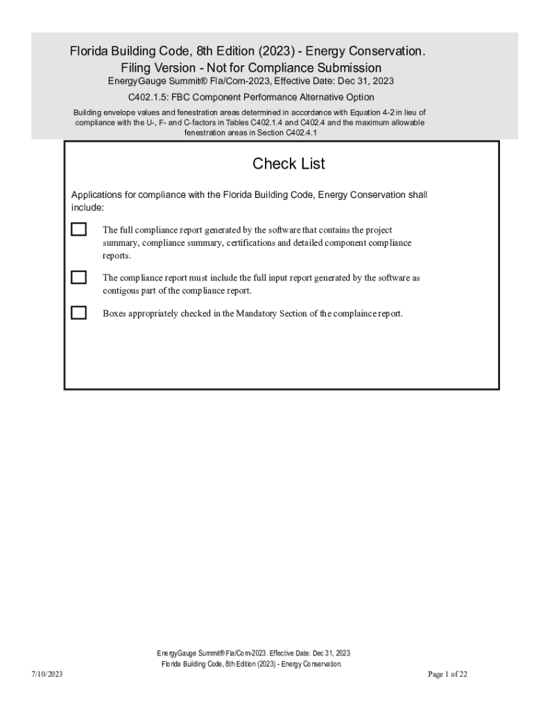 Fillable Online Florida Building Code, Energy Conservation, 8th Edition ...