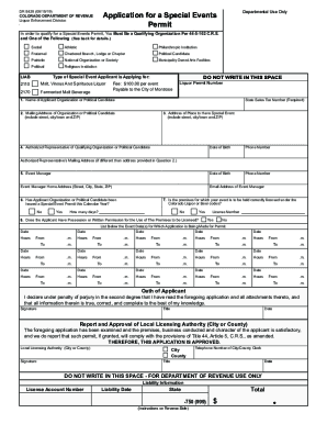 Fillable Online SPECIAL EVENT LIQUOR PERMIT APPLICATION AND ... Fax ...