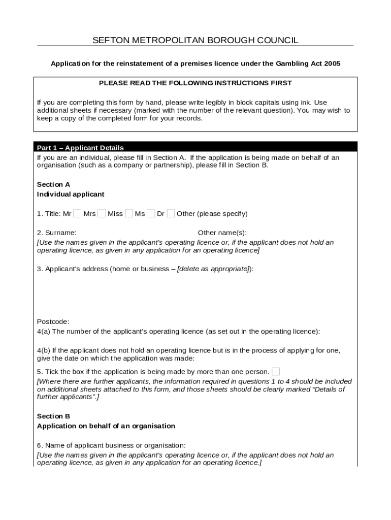 Premises Licence Guidance and Application Doc Template | pdfFiller