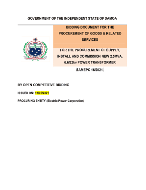 Fillable Online bidding document for the procurement of goods Fax Email Print - pdfFiller