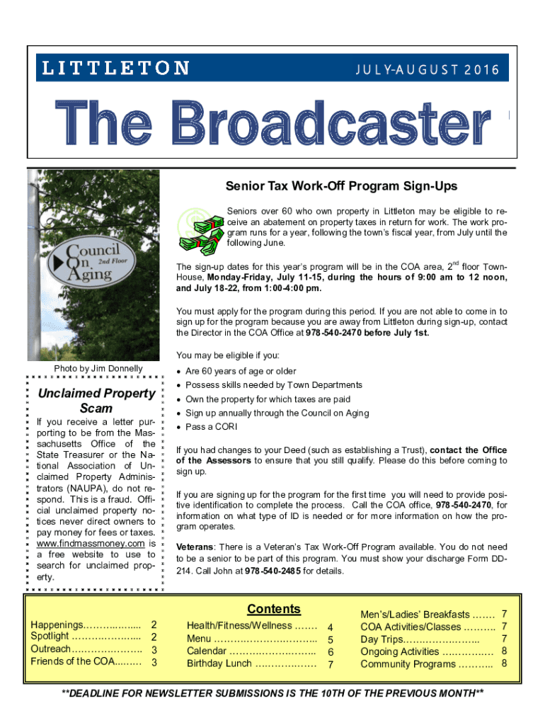 Fillable Online Property Tax Exemption for Senior Citizens in Colorado ...