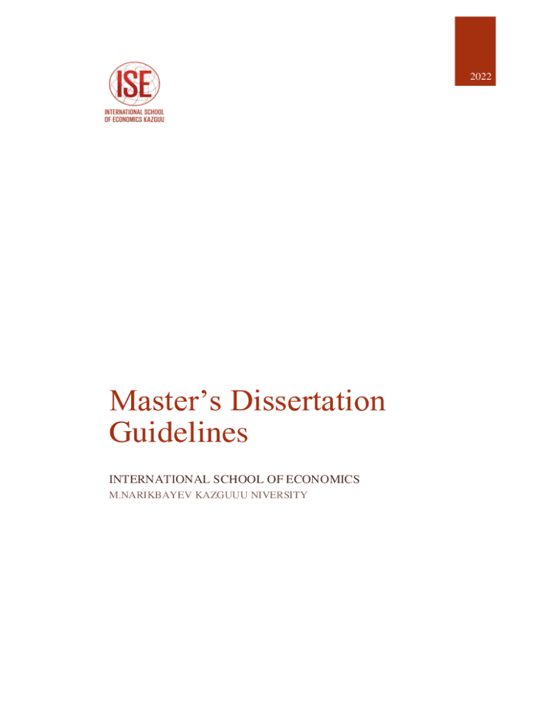 Fillable Online Master's Thesis Supervision Guidelines for Students ...