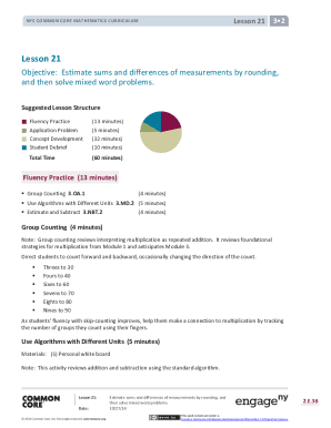 Fillable Online MATH G3: Estimate Sums And Differences By Rounding Fax ...