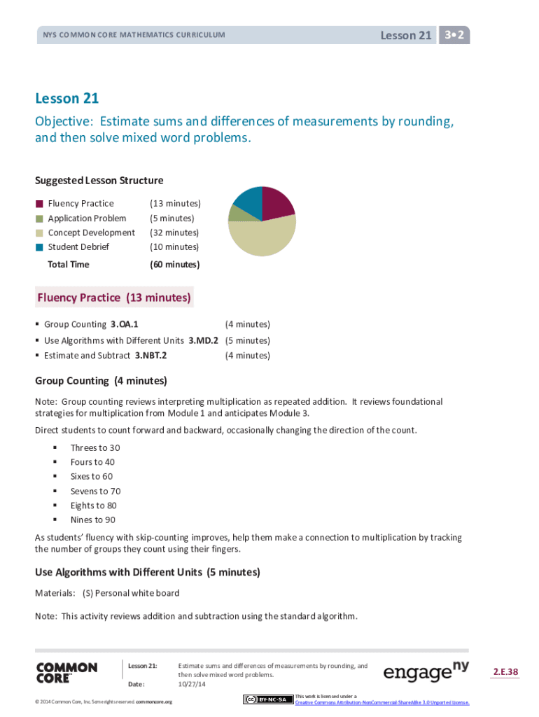 Fillable Online MATH G3: Estimate Sums And Differences By Rounding Fax ...