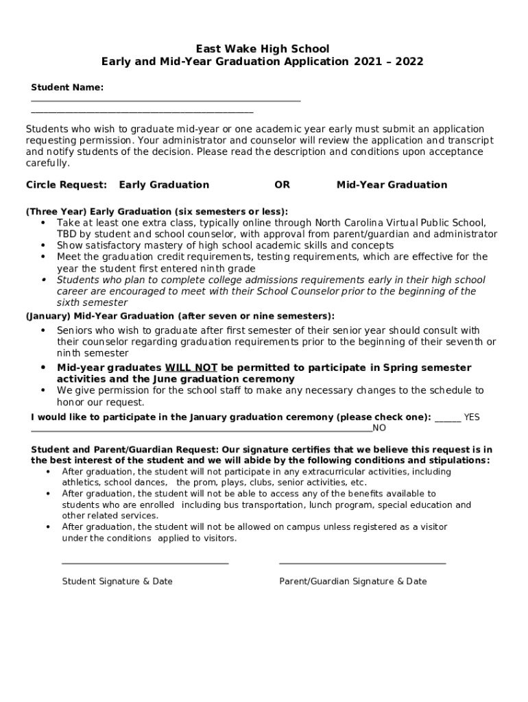 Student Services / Early Graduation Ination Doc Template | pdfFiller