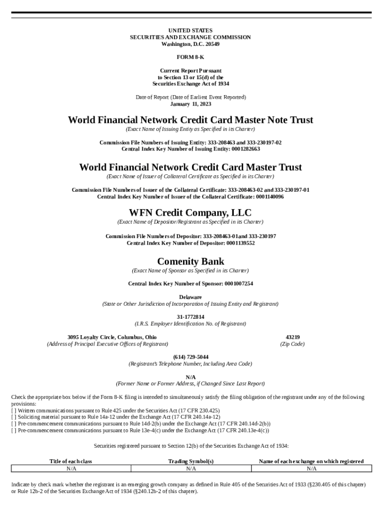 Commission File Numbers of Issuing Entity: 333-208463 and 333-230197-02 ...