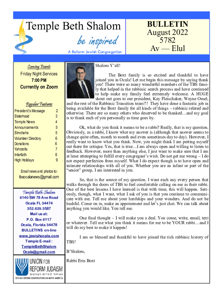 Fillable Online Shalom Yall Fax Email Print - pdfFiller