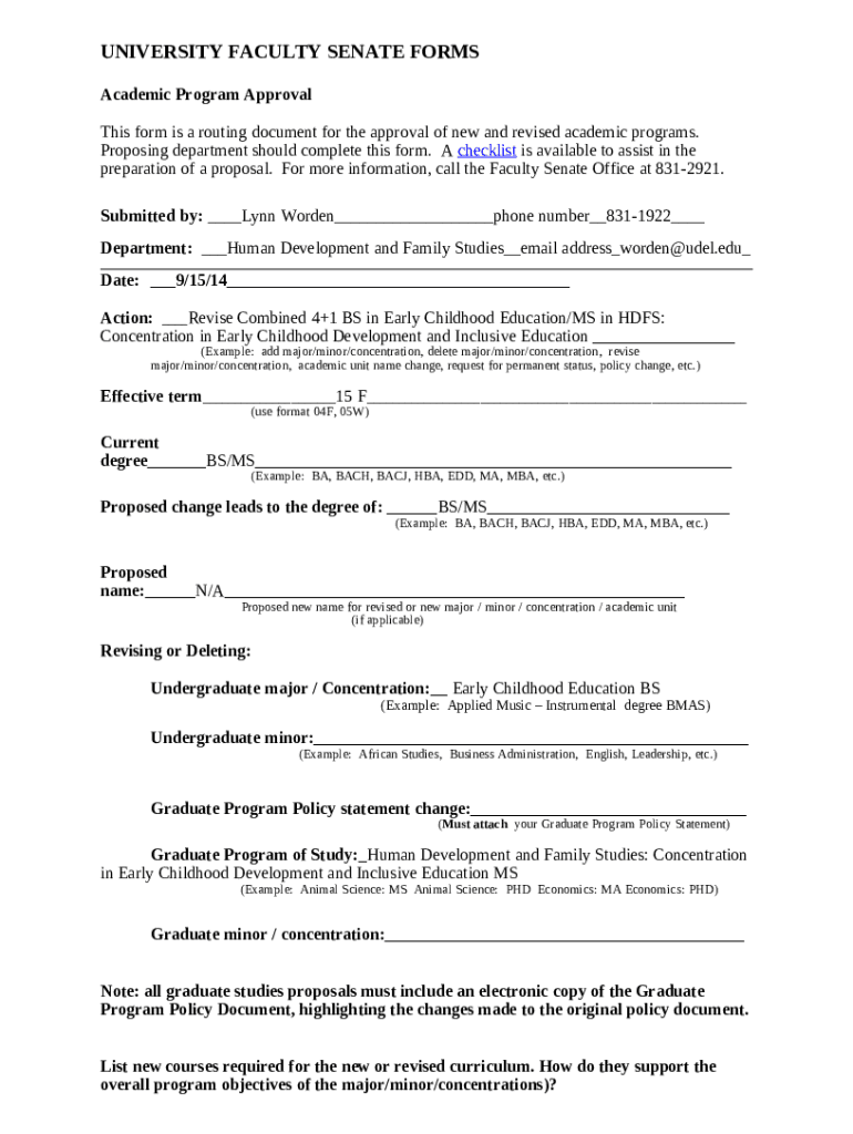 UNIVERSITY FACULTY SENATE S Academic ... Doc Template | pdfFiller