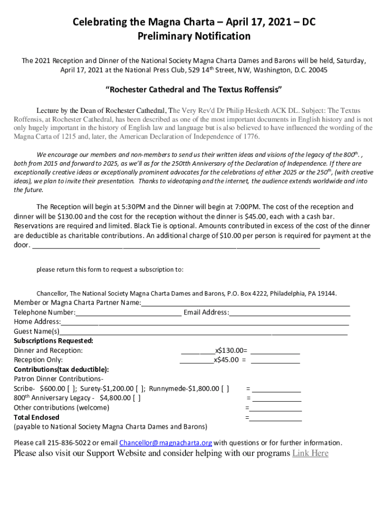 Fillable Online Full text of "Magna charta barons and their descendants ...