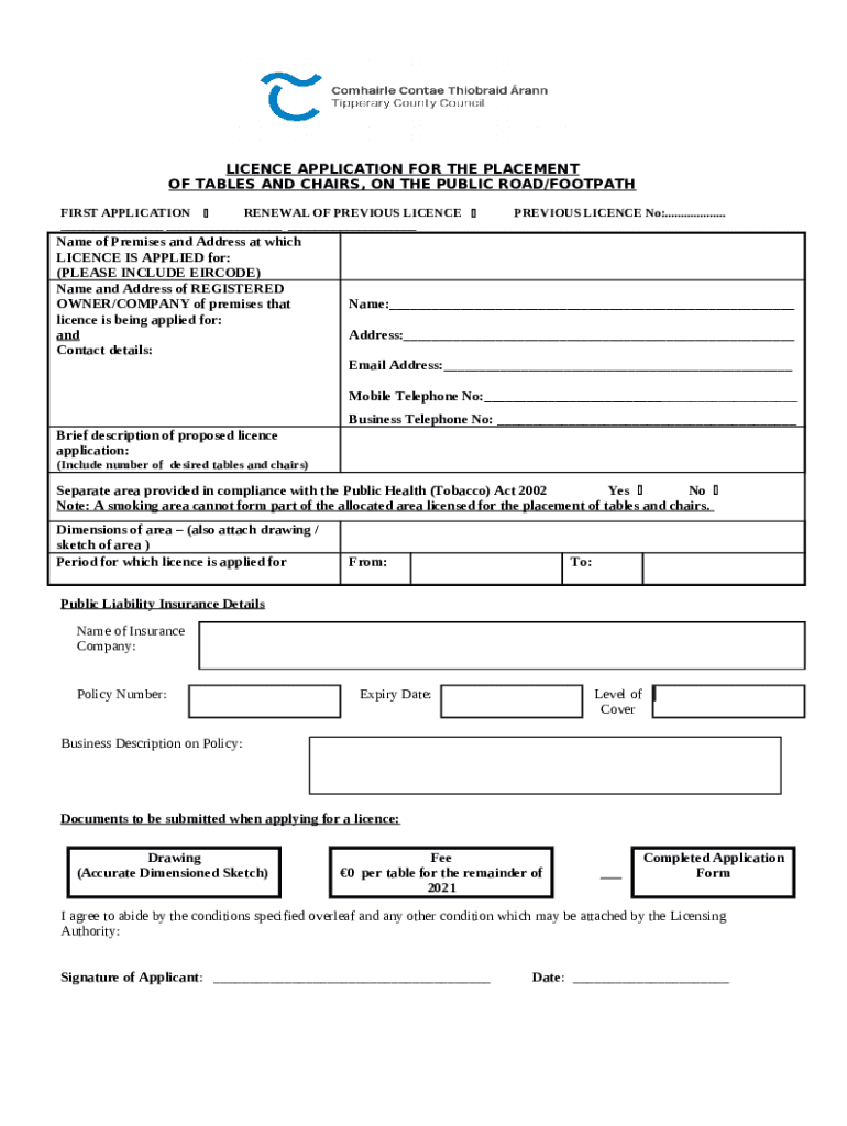 Application S 254 Licences 2021.docx Doc Template | pdfFiller