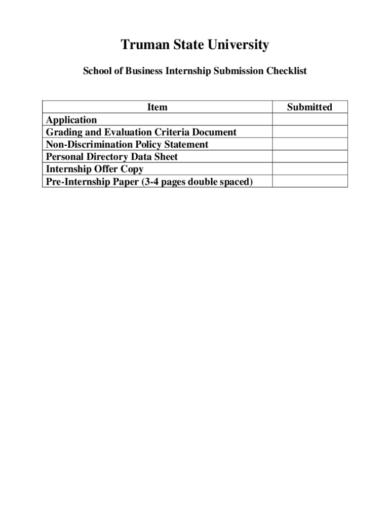 Fillable Online The enclosed Internship Application Packet is composed ...
