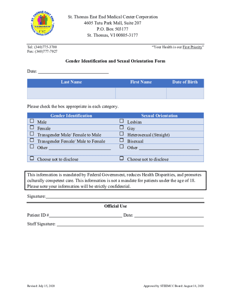 Fillable Online English Revised Sexual Orientation Form Fax Email Print ...