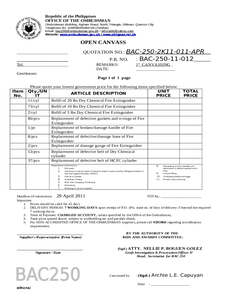 : BAC-250-2K11-011-APRP Doc Template | pdfFiller