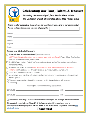 Fillable Online Celebrating Our Time, Talent, & Treasure Fax Email ...