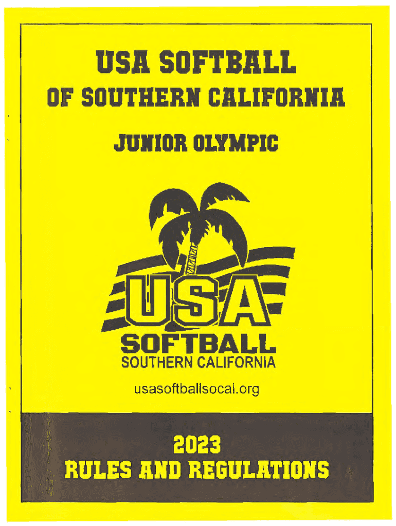 Fillable Online USA Softball of Southern California Junior Olympic Program Fax Email Print ...