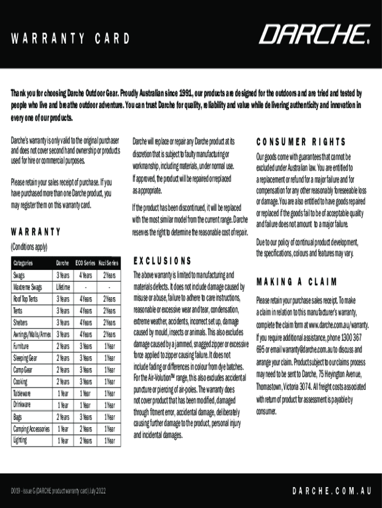 Fillable Online Ever wondered on how Darche got... - Darche Outdoor Gear Fax Email Print - pdfFiller