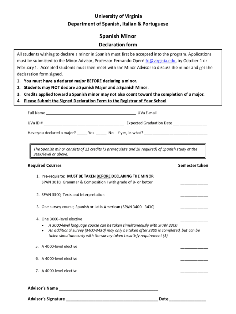 Fillable Online Italian Minor Declaration Form Fax Email Print - pdfFiller