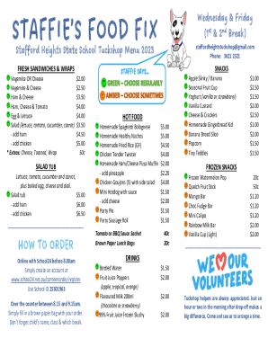 Fillable Online Tuck Shop Menu.pdf Fax Email Print - pdfFiller