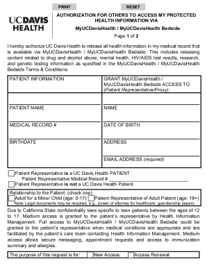 Fillable Online MyChart Authorization Form.pdf Fax Email Print - pdfFiller