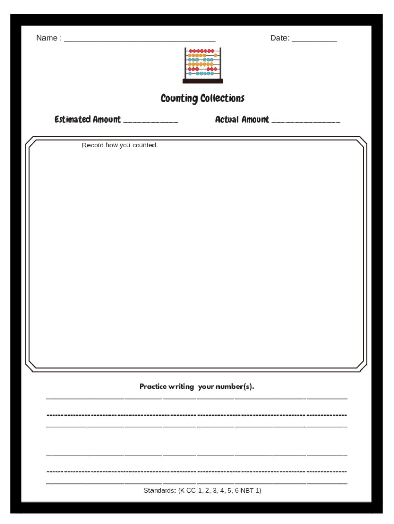 Fillable Online K.CC.A. Know number names and the count sequence. Fax ...