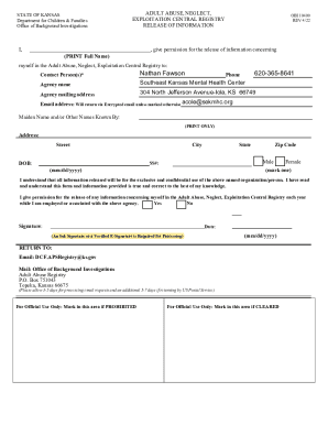 Fillable Online Fillable Online dcf ks ADULT ABUSE, NEGLECT ... Fax ...