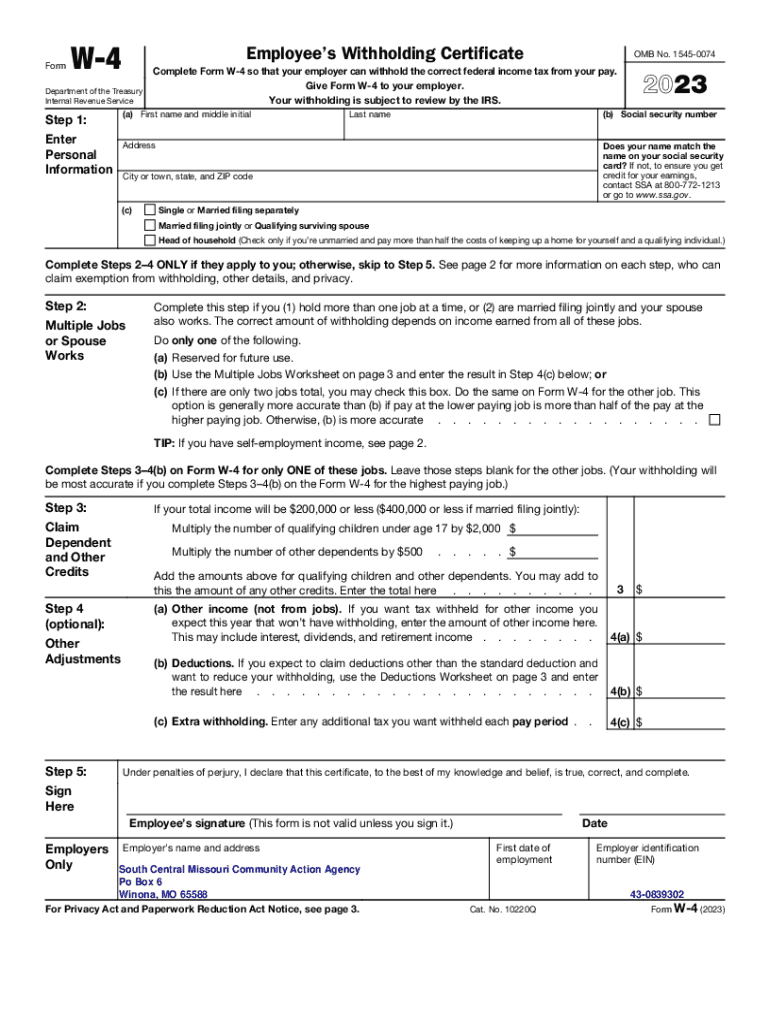 Fillable Online If you expect to claim deductions other than the ...