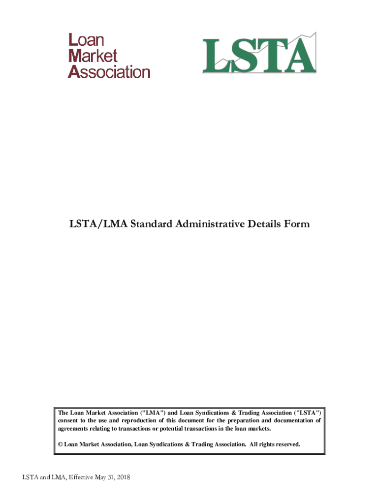 Fillable Online THE LMA'S RECOMMENDED FORMS OF FACILITY ... Fax Email ...