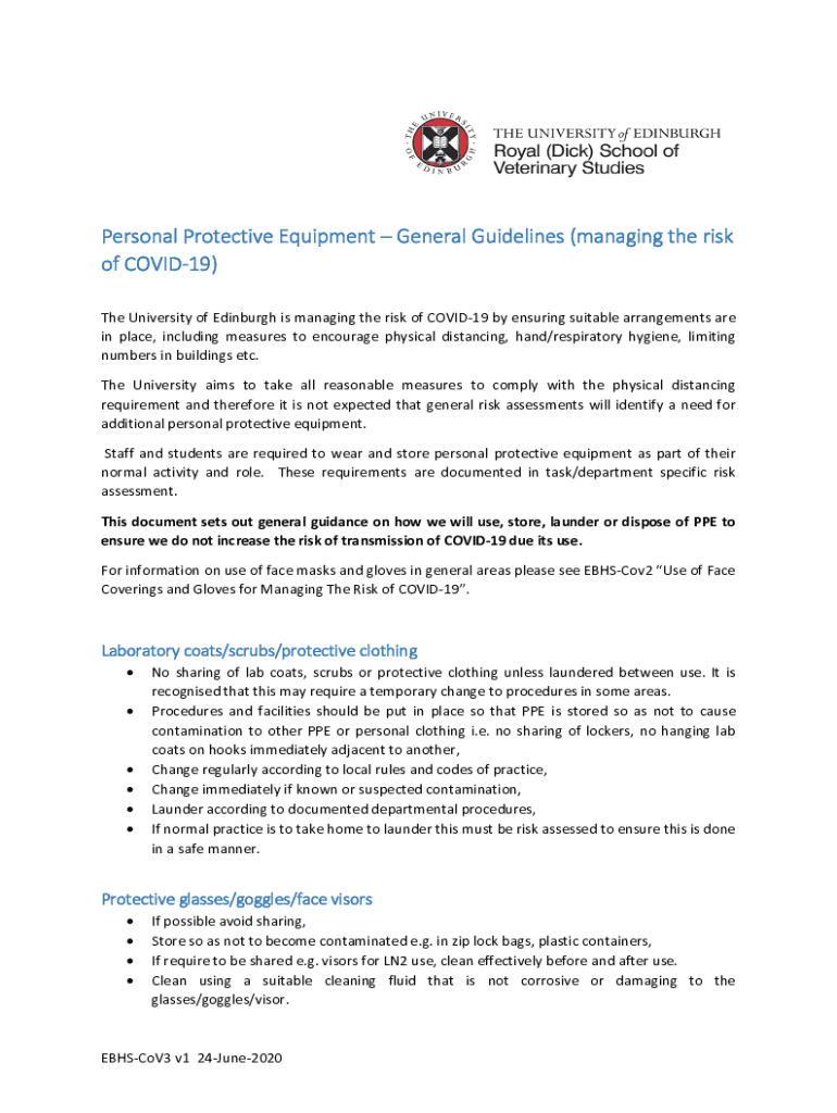 Fillable Online Personal protective equipment for reducing the risk ...