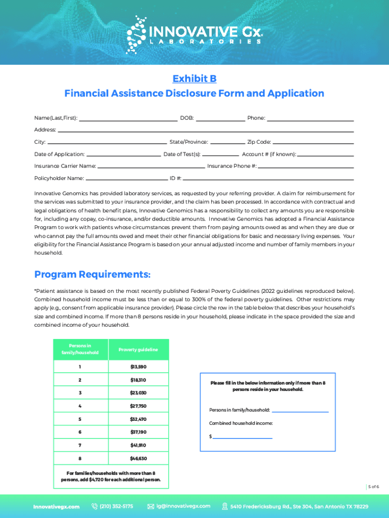 Fillable Online Financial Assistance Disclosure Form and Application ... Fax Email Print - pdfFiller