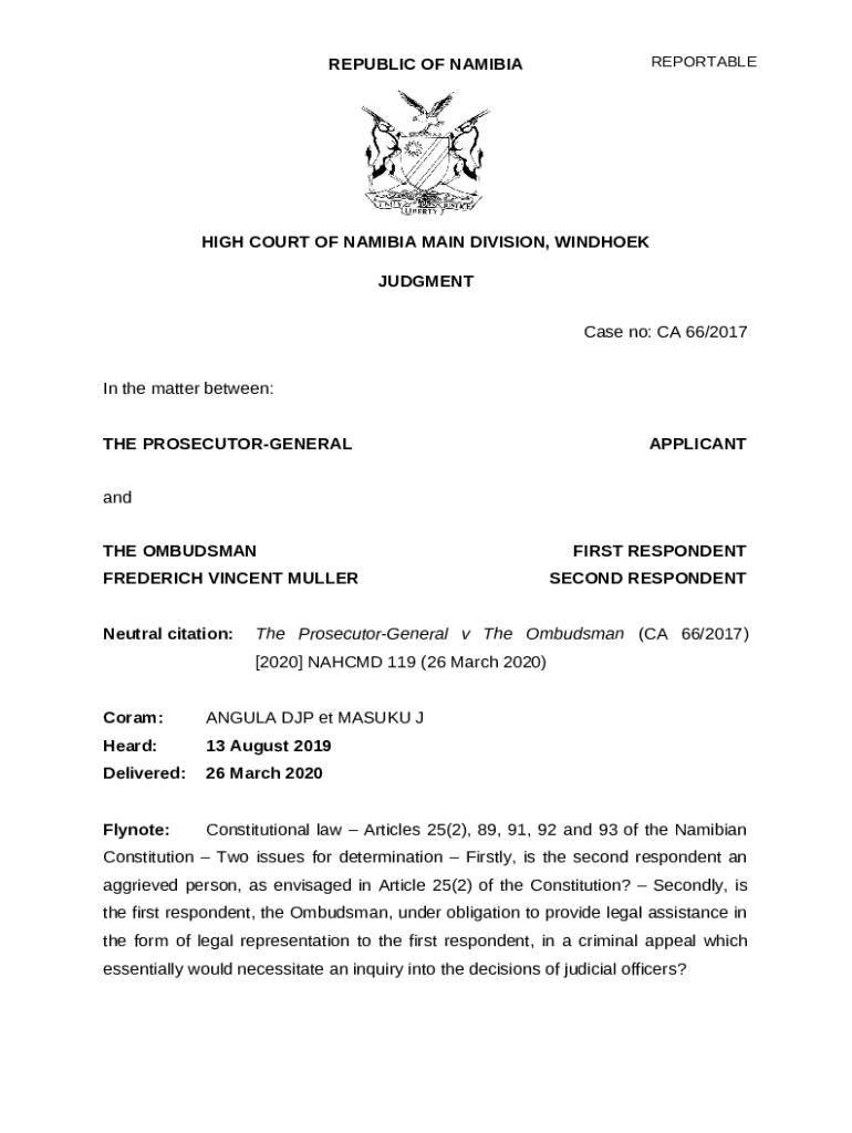 Prosecutor General v Ombudsman.pdf Doc Template | pdfFiller