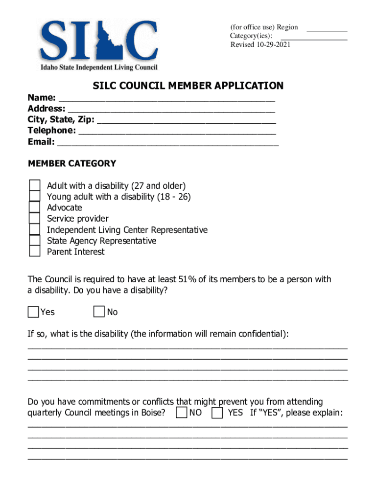 Fillable Online silc idaho Form CenterAnaheim, CACivicEngage Fax Email ...