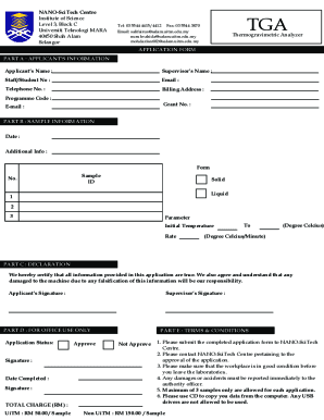 Fillable Online ios uitm edu Form TGA08122014 Fax Email Print - pdfFiller