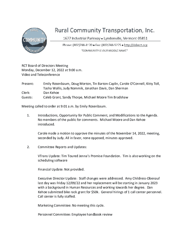 Fillable Online Emily Rosenbaum, Doug Morton, Tin Barton-Caplin, Carole ...