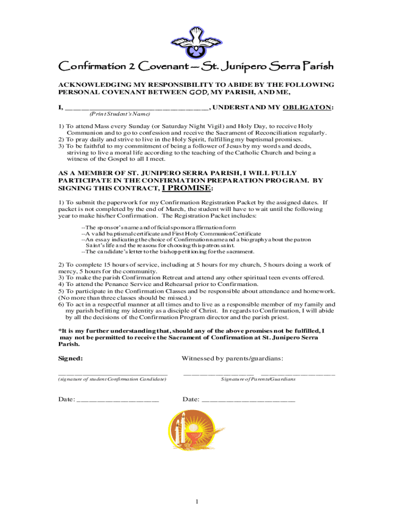 Fillable Online Confirmation 2 Covenant Fax Email Print - pdfFiller