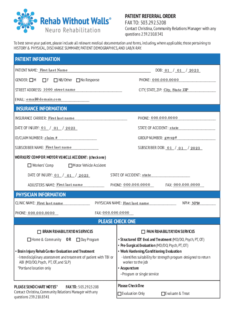 Fillable Online Refer a Patient to OHSU: Step-by-Step Instructions Fax ...