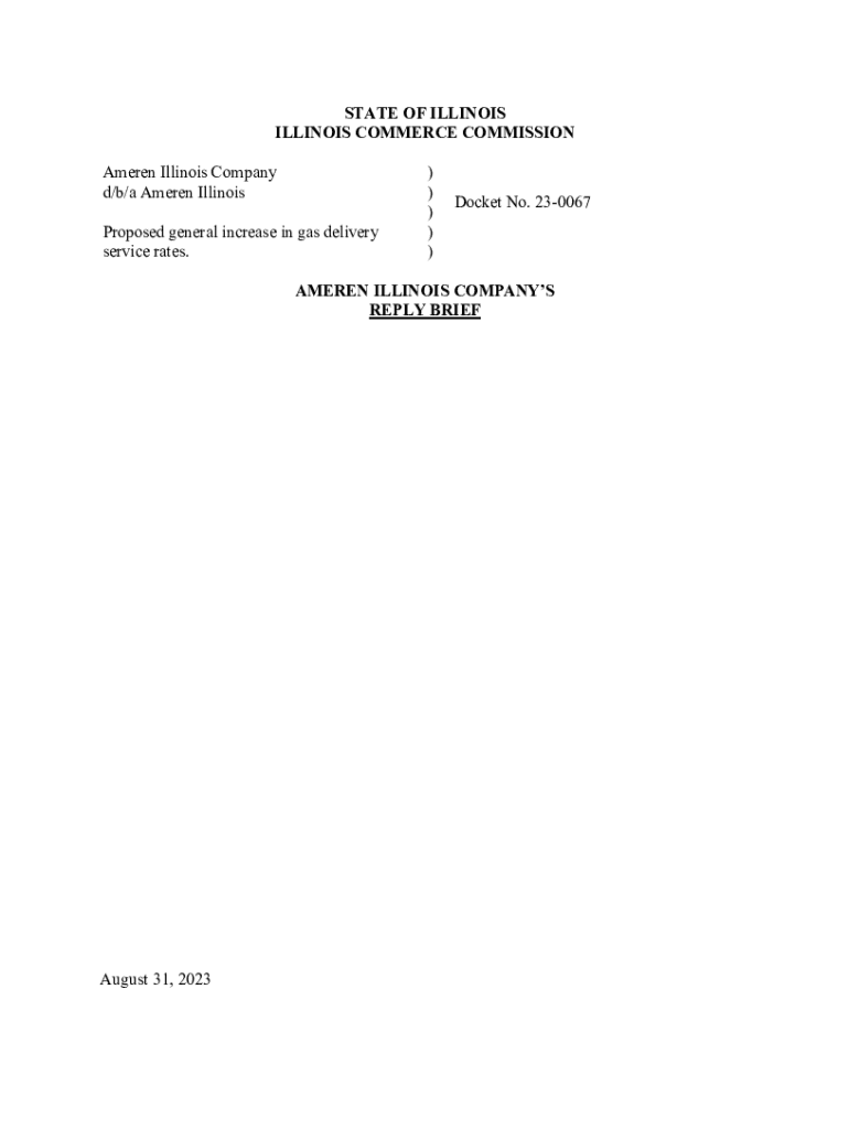 Fillable Online icc illinois Ameren Illinois' natural gas delivery rate request halved by ...