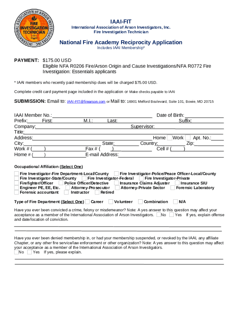 Fire Investigator News - The IAAI-FIT Credential Doc Template | pdfFiller