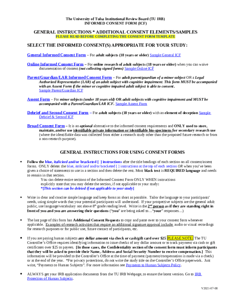 Notice-of-New-and-Updated-IRB-s- ... Doc Template | pdfFiller