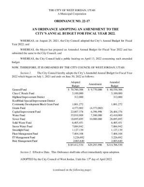 Fillable Online Ordinance-No.-22-17-Amending-the-Annual-Budget-for-FY ...