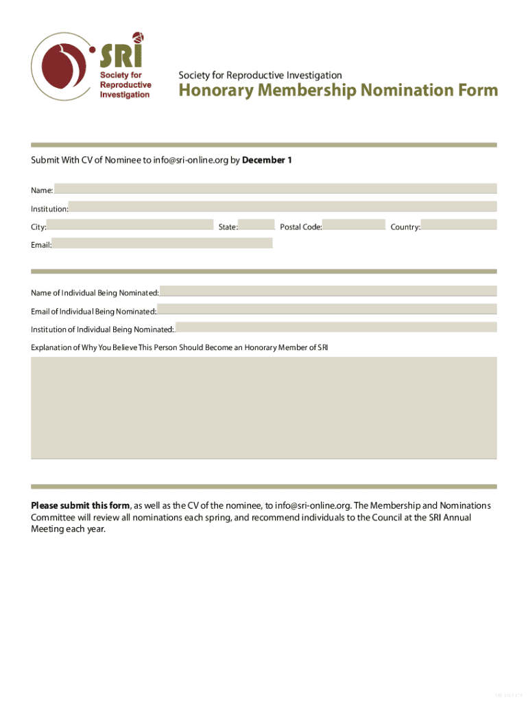 Fillable Online About SRI Fax Email Print - pdfFiller