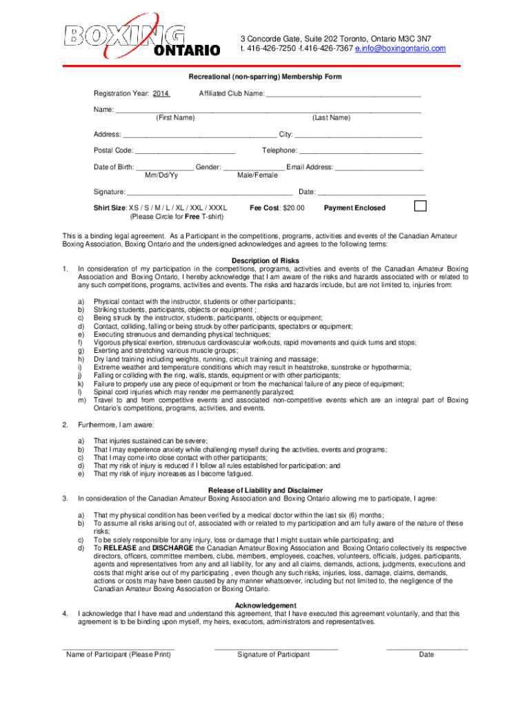 Fillable Online 3 Concorde Gate, Suite 202 Toronto, Ontario M3C 3N7 t ...