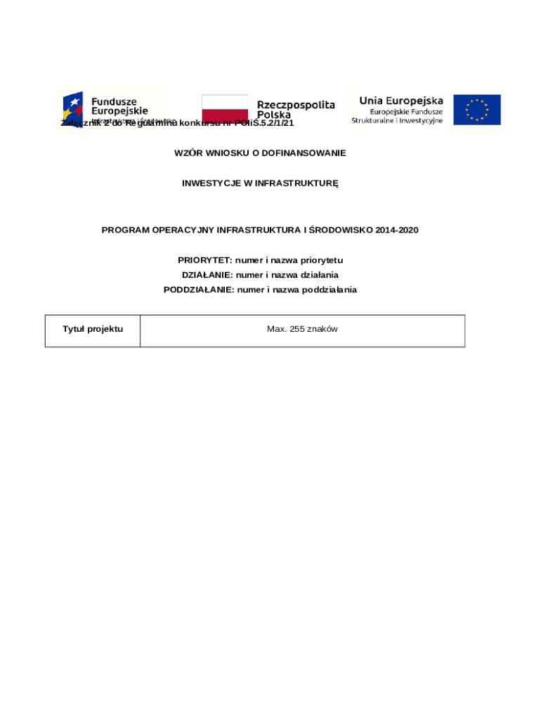 cznik 2 do Regulaminu konkursu nr POIi Doc Template | pdfFiller