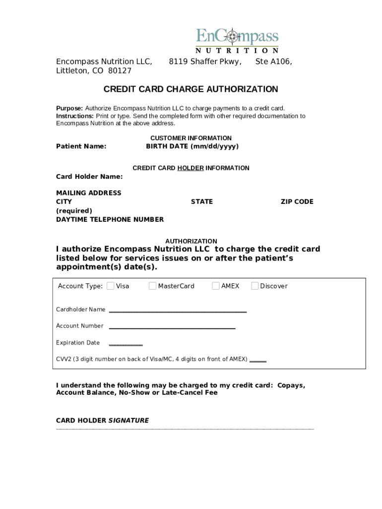NEW CUSTOMER / CREDIT CARD AUTHORIZATION Doc Template | pdfFiller