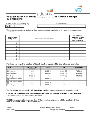 Replacement exam certificates Doc Template | pdfFiller