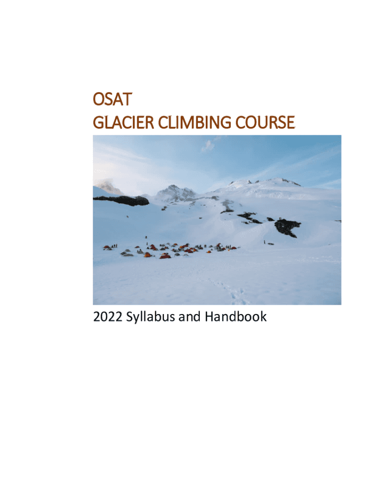 Fillable Online OSAT One Step at A Time - Glacier Climbing Course (GCC ...
