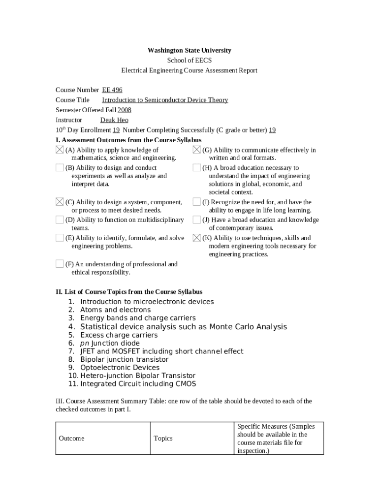 1 Washington State University School of EECS Electrical ... - eecs wsu ...