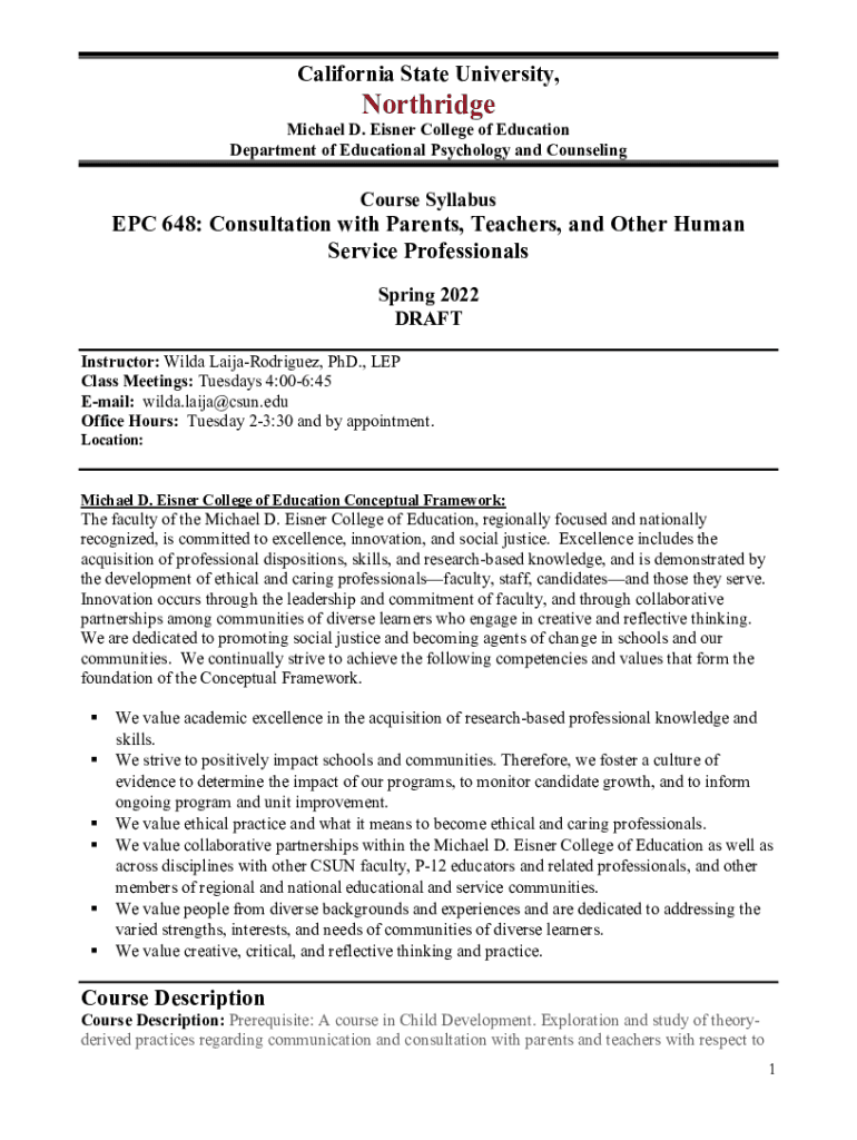 Fillable Online EPC 648. Consultation with Parents, Teachers and Other ... Fax Email Print ...