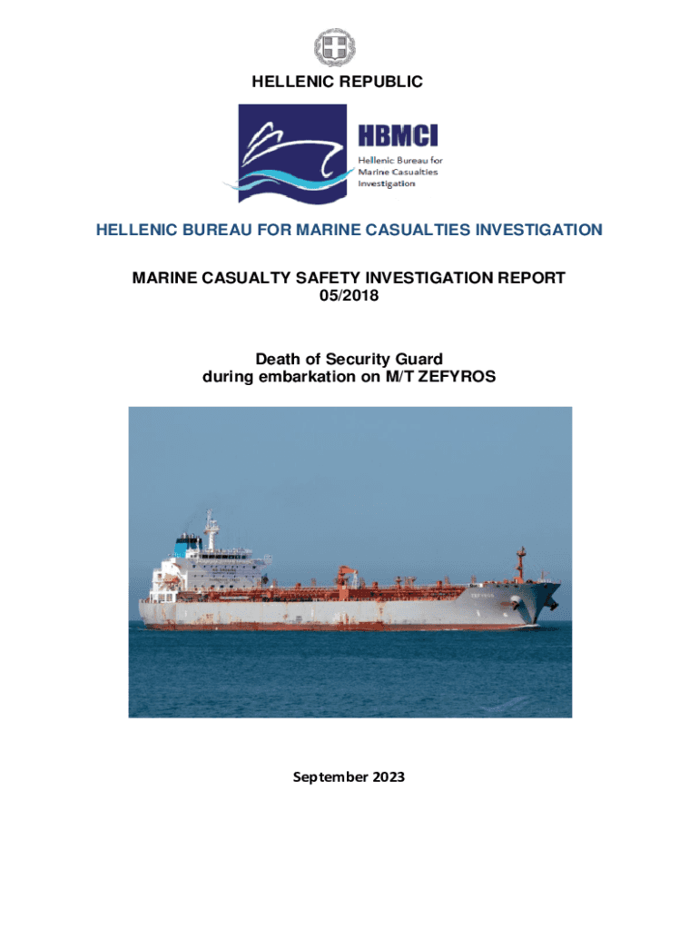 Fillable Online final marine safety investigation report on a serious ...