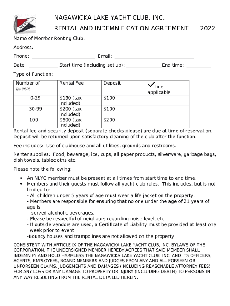Boat Rental Agreement - North Side Marina and Resort Doc Template ...