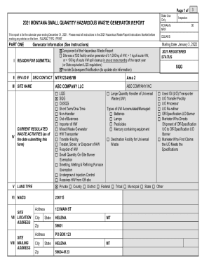 Fillable Online deq mt Hazardous Waste Generator Improvements Rule, the ... Fax Email Print ...